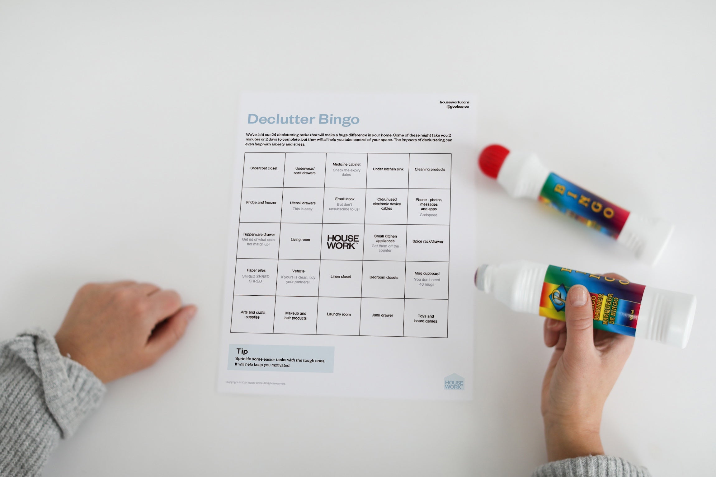 Declutter BINGO – House Work