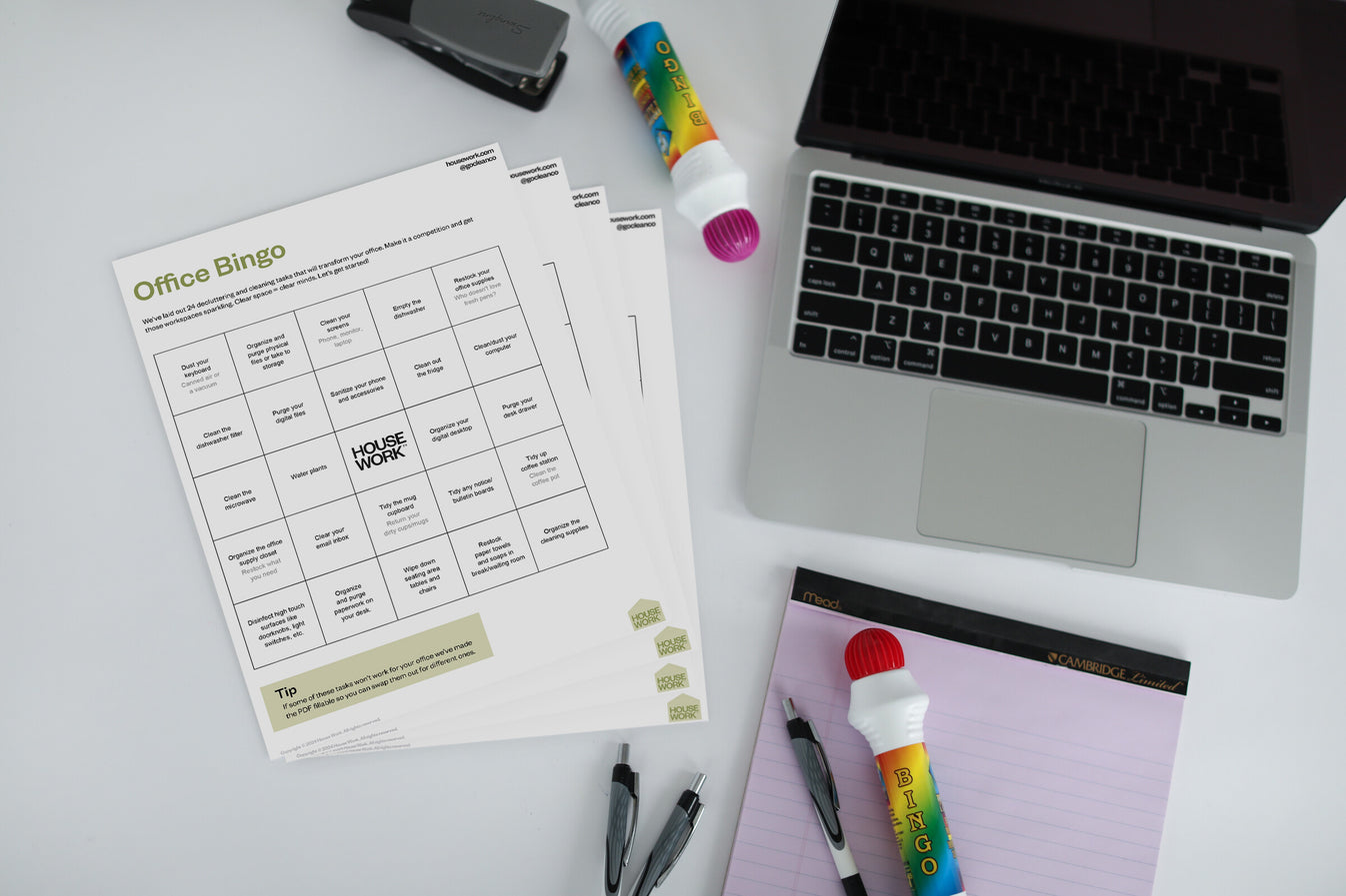 Office BINGO – House Work