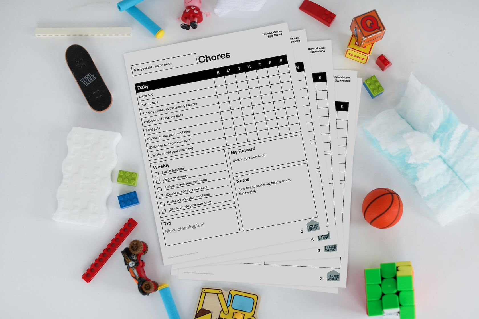 Kids Chore Chart – House Work